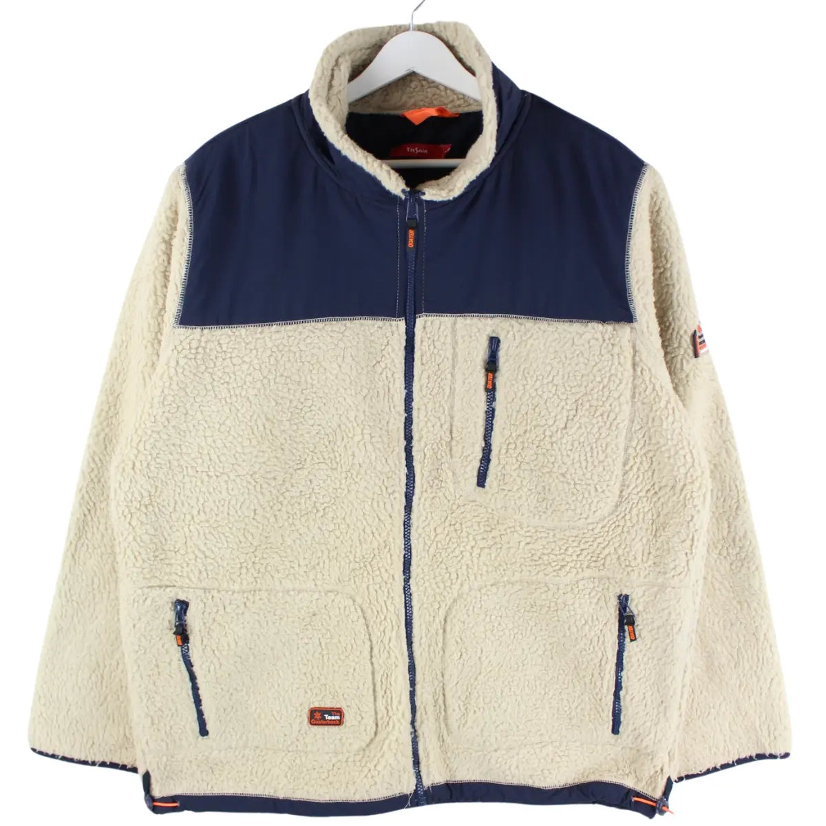 Vintage Teddy Tech Fleece Jacke Beige XL – Peeces