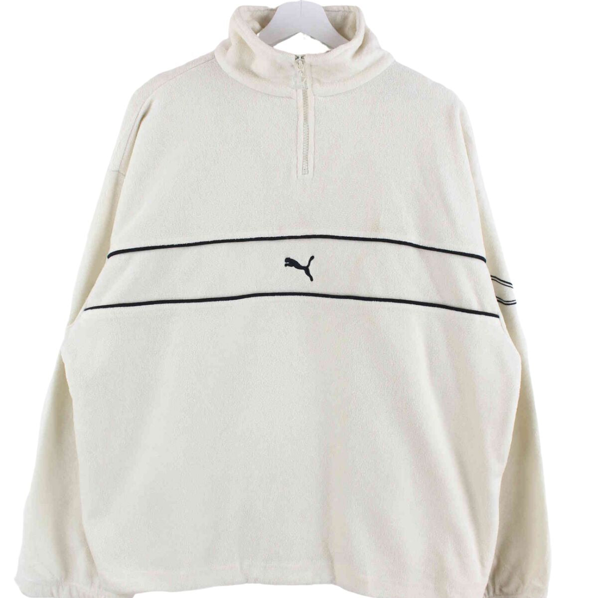 Puma Fleece Half Zip Sweater Beige M – Peeces