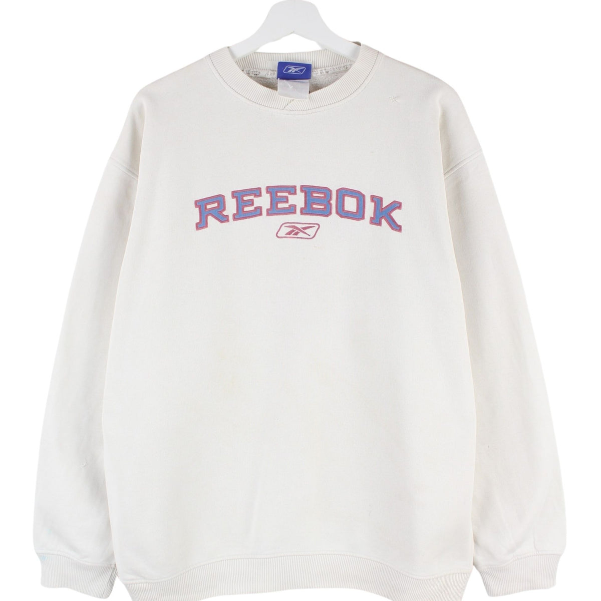 Reebok 00s Spellout Embroidered Sweater Beige XL – Peeces