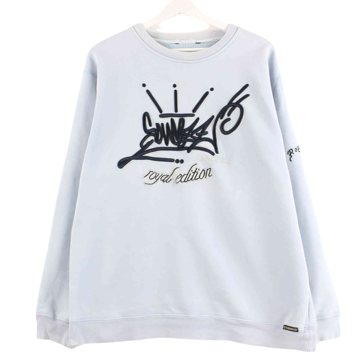 Sancezz y2k Thick Embroidered Sweater Blau M – Peeces