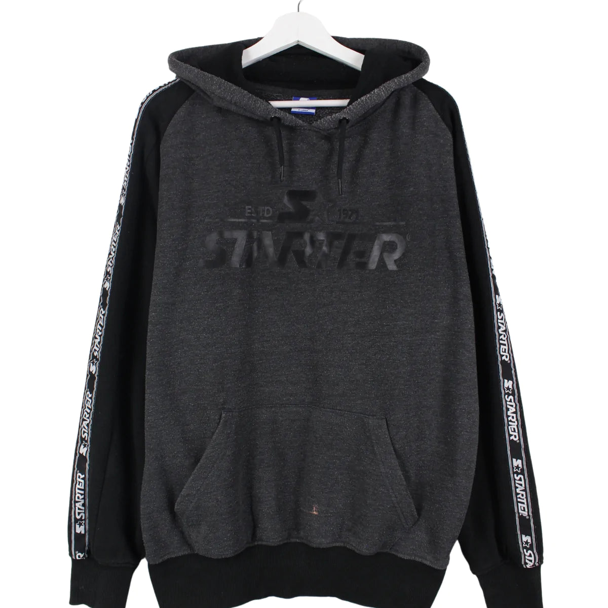 Starter Logo Taped Hoodie Grau XL – Peeces